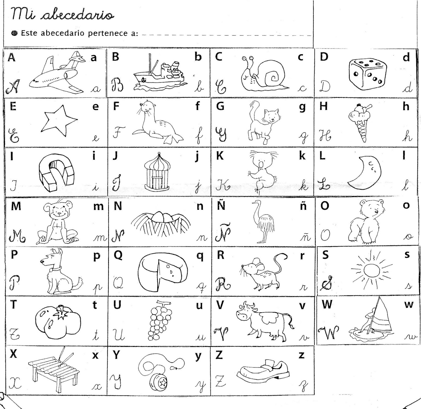 ACTIVIDADES FOTOCOPIABLES PARA NIVEL PRIMARIO: Abecedarios-letras