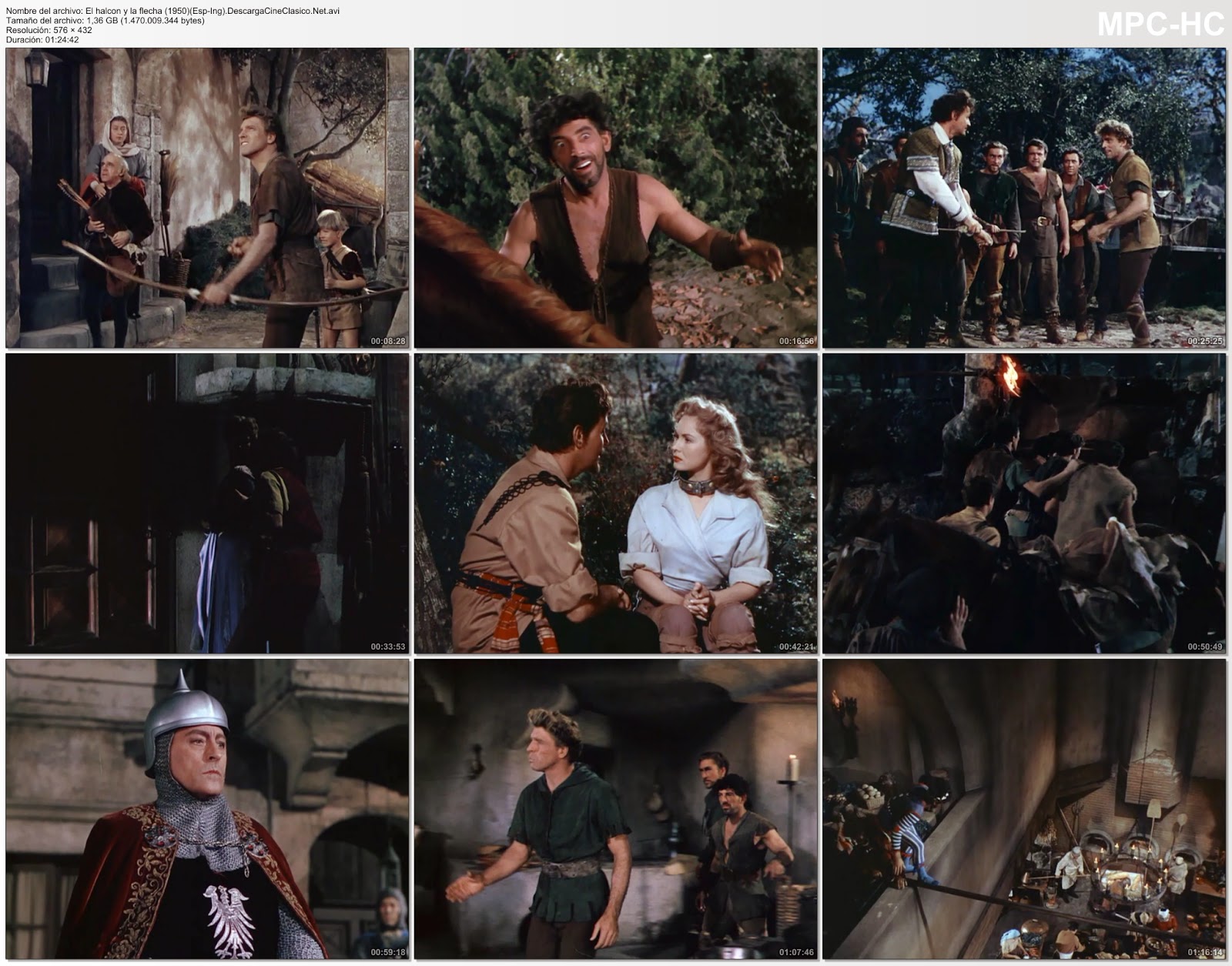 El halcón y la flecha (1950 - The Flame and the Arrow) - Imágenes de Cine Clásico