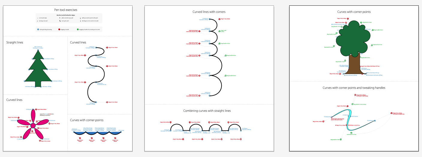 Graphic Design: Pen Tool Exercises Graphic Design: Pen Tool Exercises