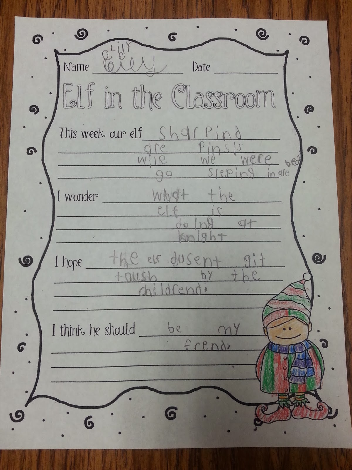 Elf in the Classroom - Week 1 - The Sharpened Pencil