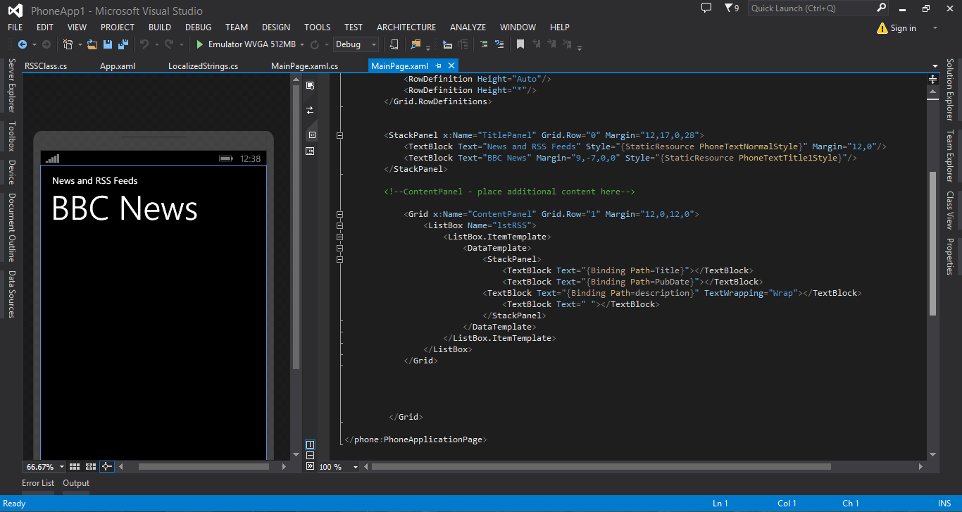 Parsing Xml or Rss Feeds through Data Binding Parsing Xml or Rss Feeds through Data Binding