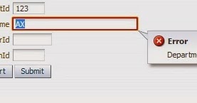 How to show attribute level validation message programatically in ADF