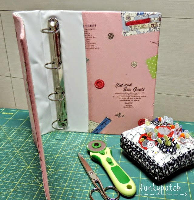 Patchwork de FUNKYPATCH: Tutorial: cómo hacer una funda de tela para una carpeta o un cuaderno.