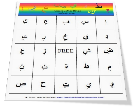 A Muslim Child is Born: Arabic Letters Bingo (Beginner and ...