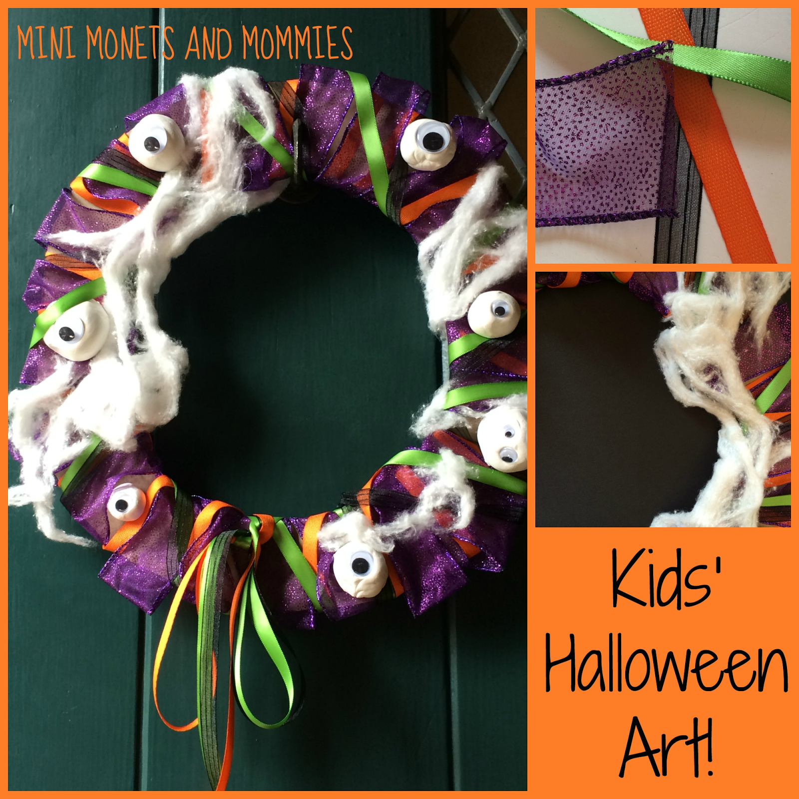 Mini Monets and Mommies: Kids' Halloween Wreath Craft