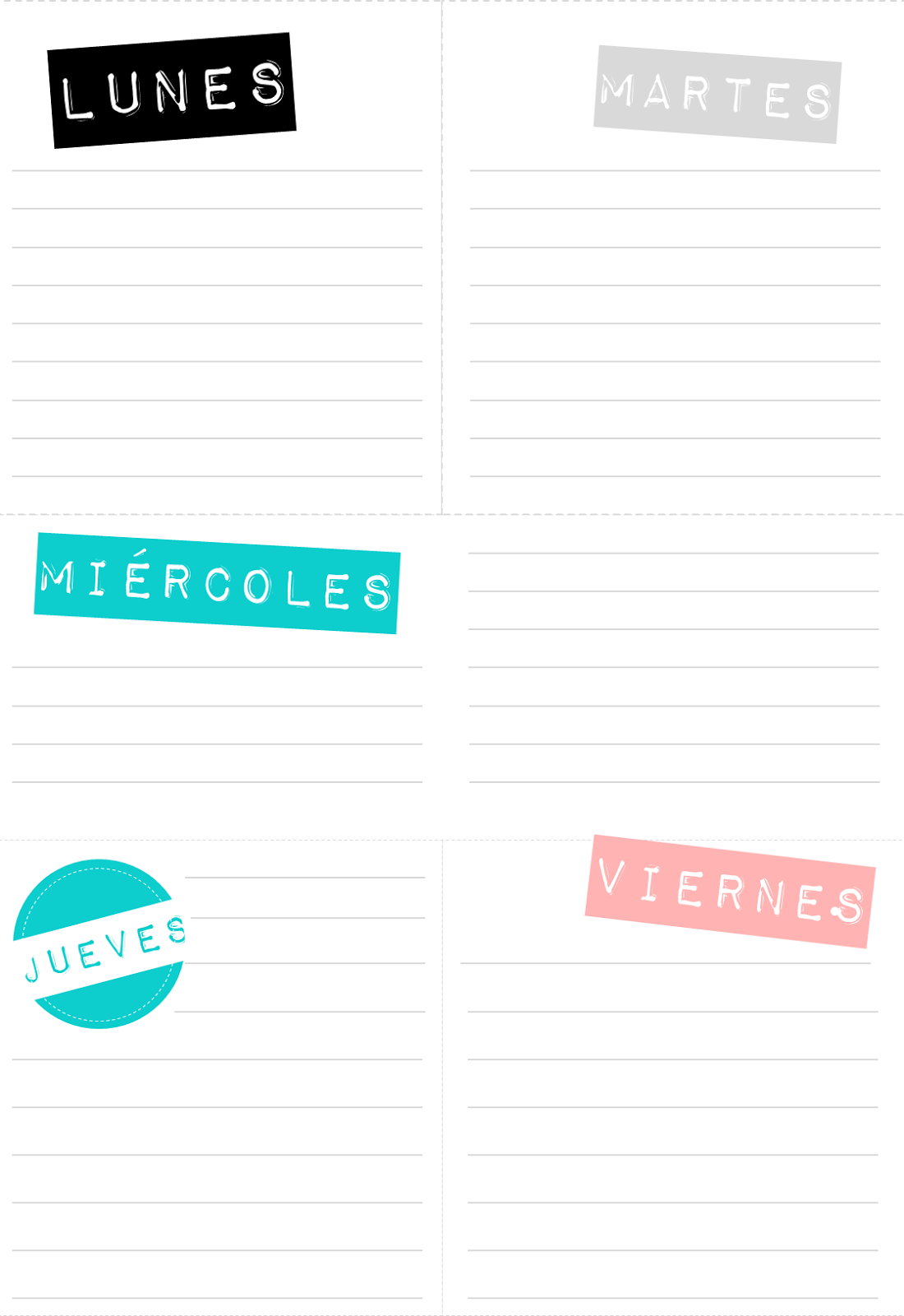 Creative Mindly: Organizadores semanales para descargar + DIY caja de ...