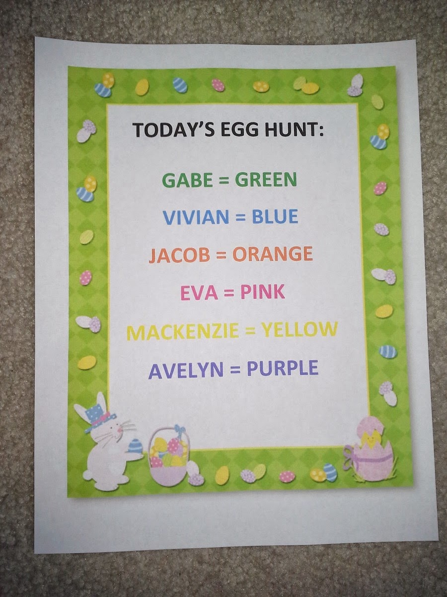 Clever, Crafty, Cookin' Mama: Color Coordinated Egg Hunt