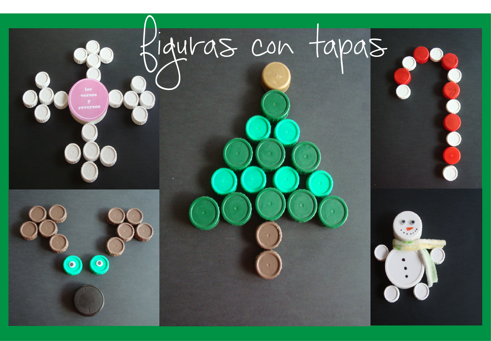 Ideas navideñas con tapas recicladas - Los Versos y Reversos Ideas navideñas con tapas recicladas - Los Versos y Reversos