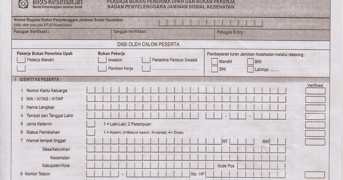 formulir pendaftaran bpjs kesehatan perorangan ~ Rian Cocolate formulir pendaftaran bpjs kesehatan perorangan ~ Rian Cocolate