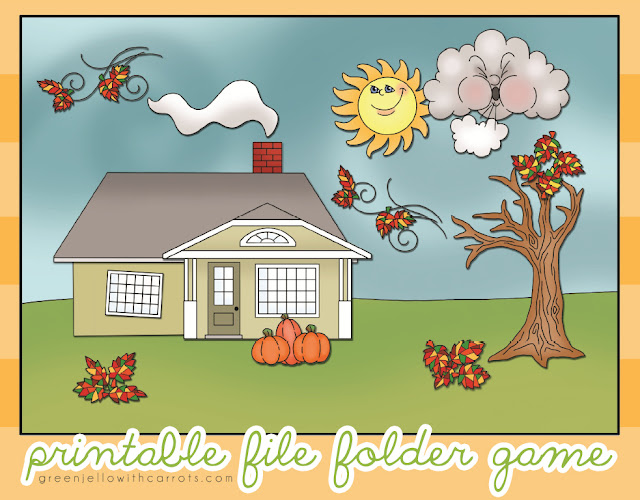 Green Jello with Carrots: It's Autumn Time Printable File Folder Game