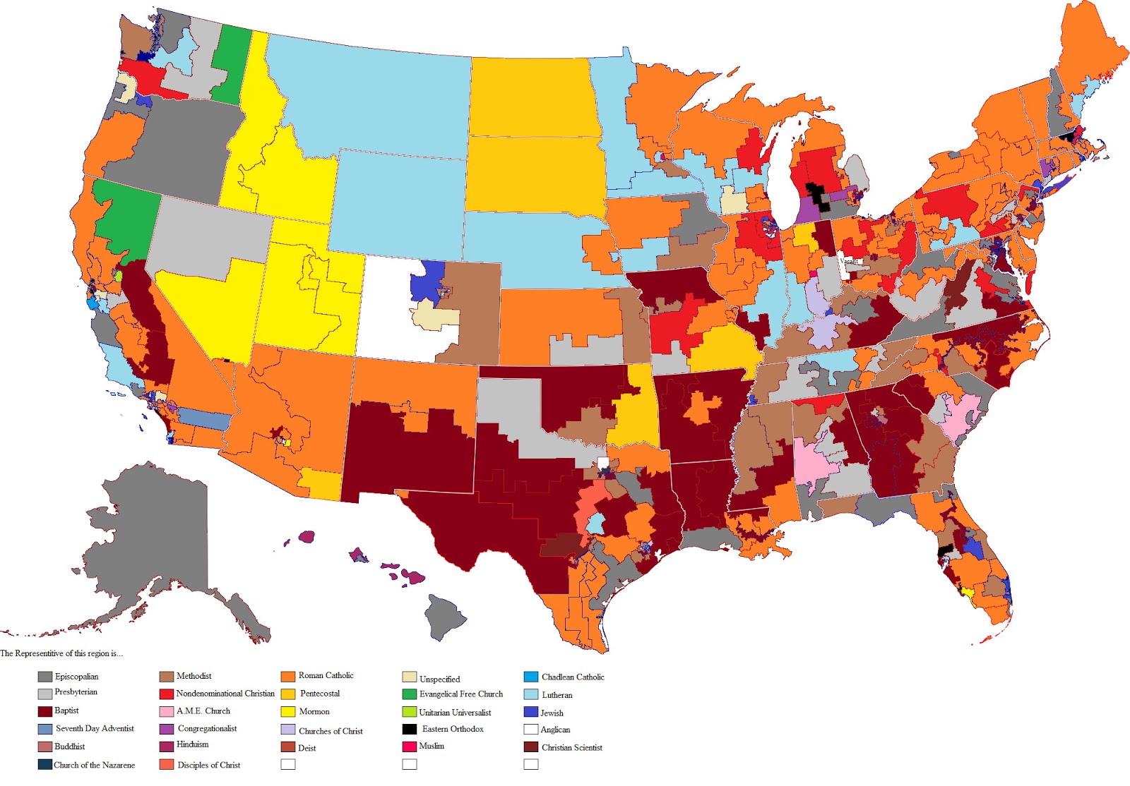 A Map Of The Religions Of The Representatives In The U S House Of a-map-of-the-religions-of-the-representatives-in-the-u-s-house-of