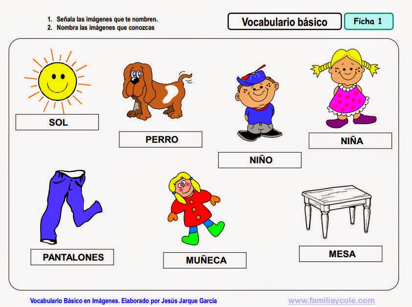 Vocabulario en imágenes. Maestra de Infantil y Primaria.: Vocabulario ...