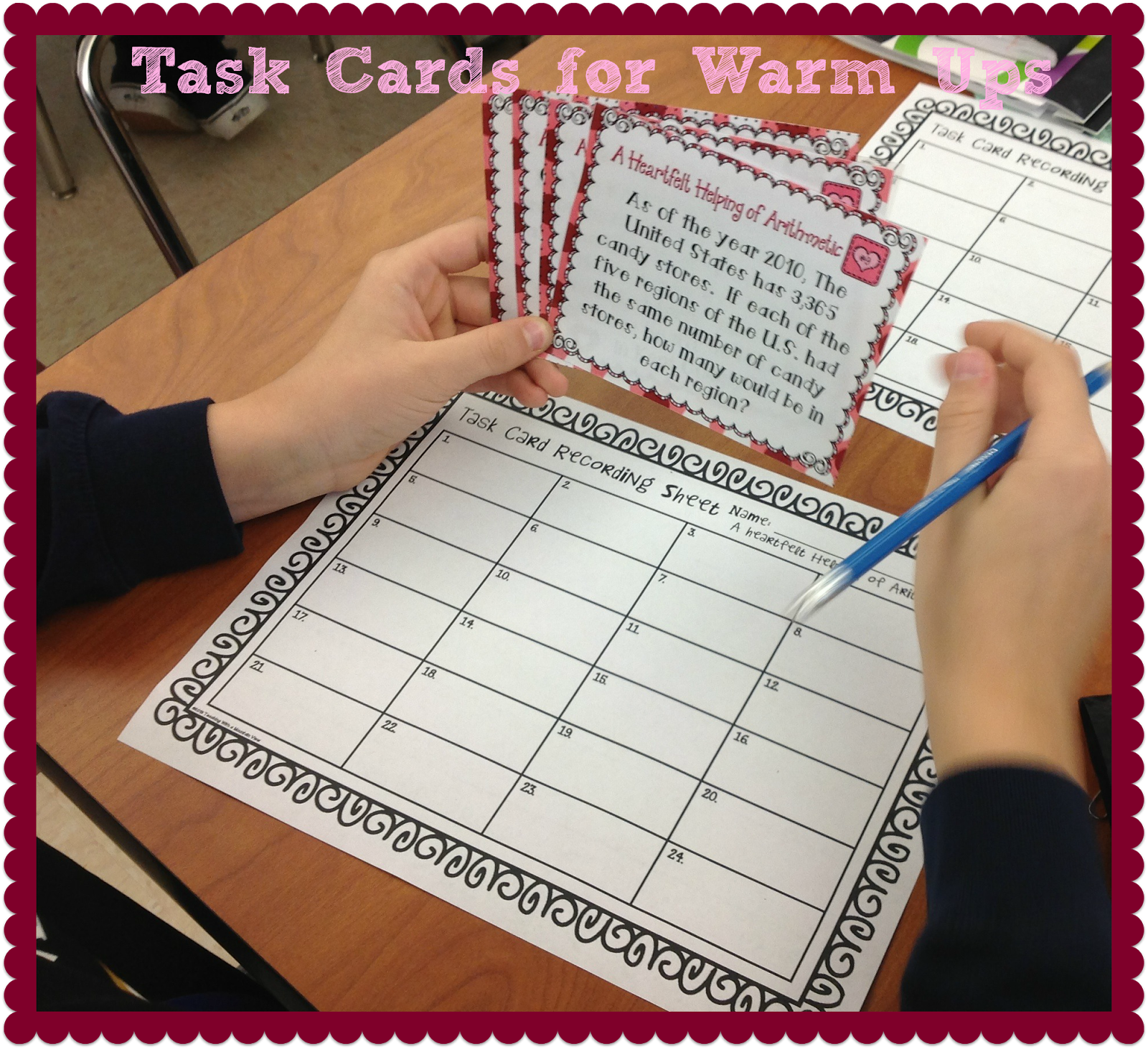 Task Card Corner: Using Task Cards for Daily Warm Ups or Reviews