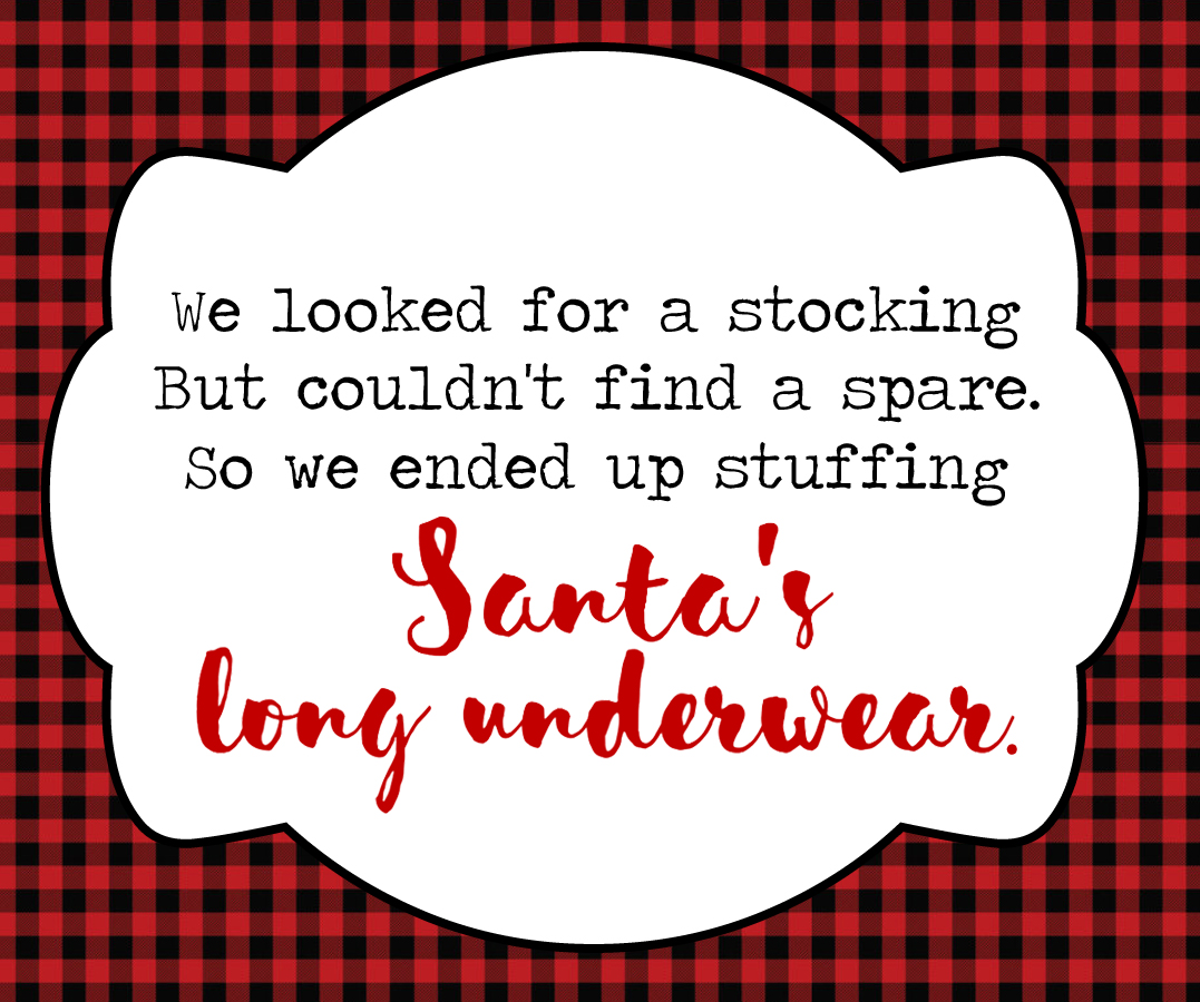 Santa’s Long Underwear Christmas Neighbor Gift Idea