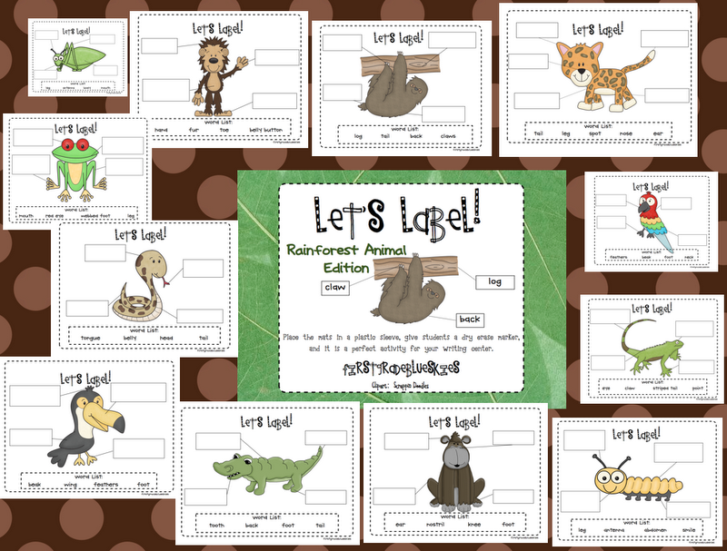 Label It! Rainforest ~Freebie : Blue Skies with Jennifer White