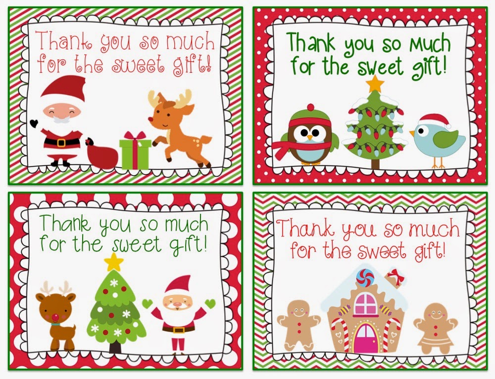 FREEBIE Holiday Thank You Notes! - Inspired Owl's Corner