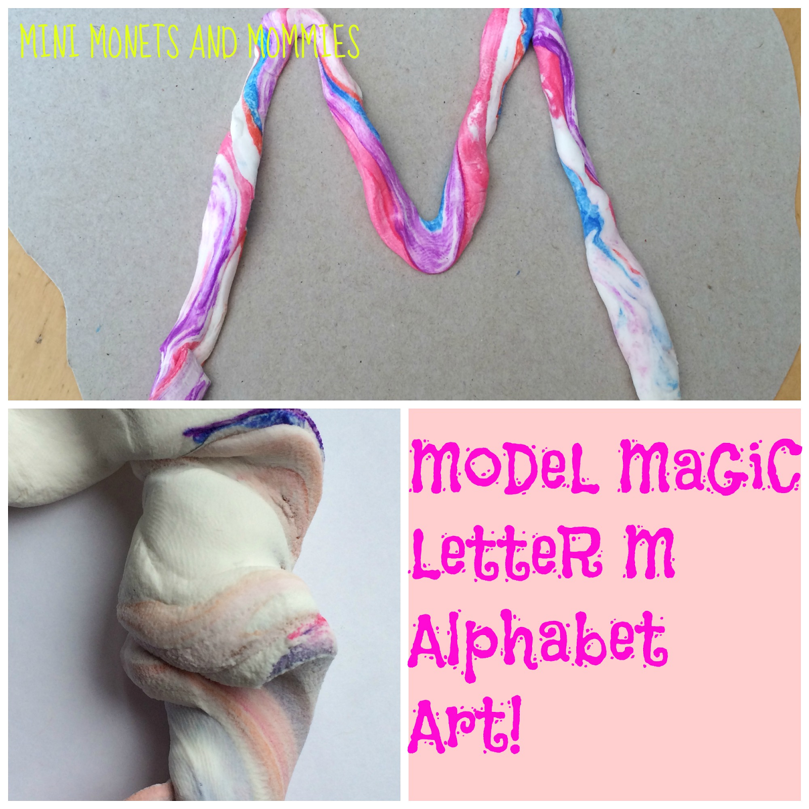 Mini Monets and Mommies: Model Magic Letter M Art Activity