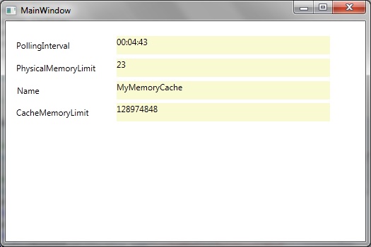 Muhammad Shujaat Siddiqi: WPF: Configuring System.Runtime.Caching.MemoryCache for an MVVM based App