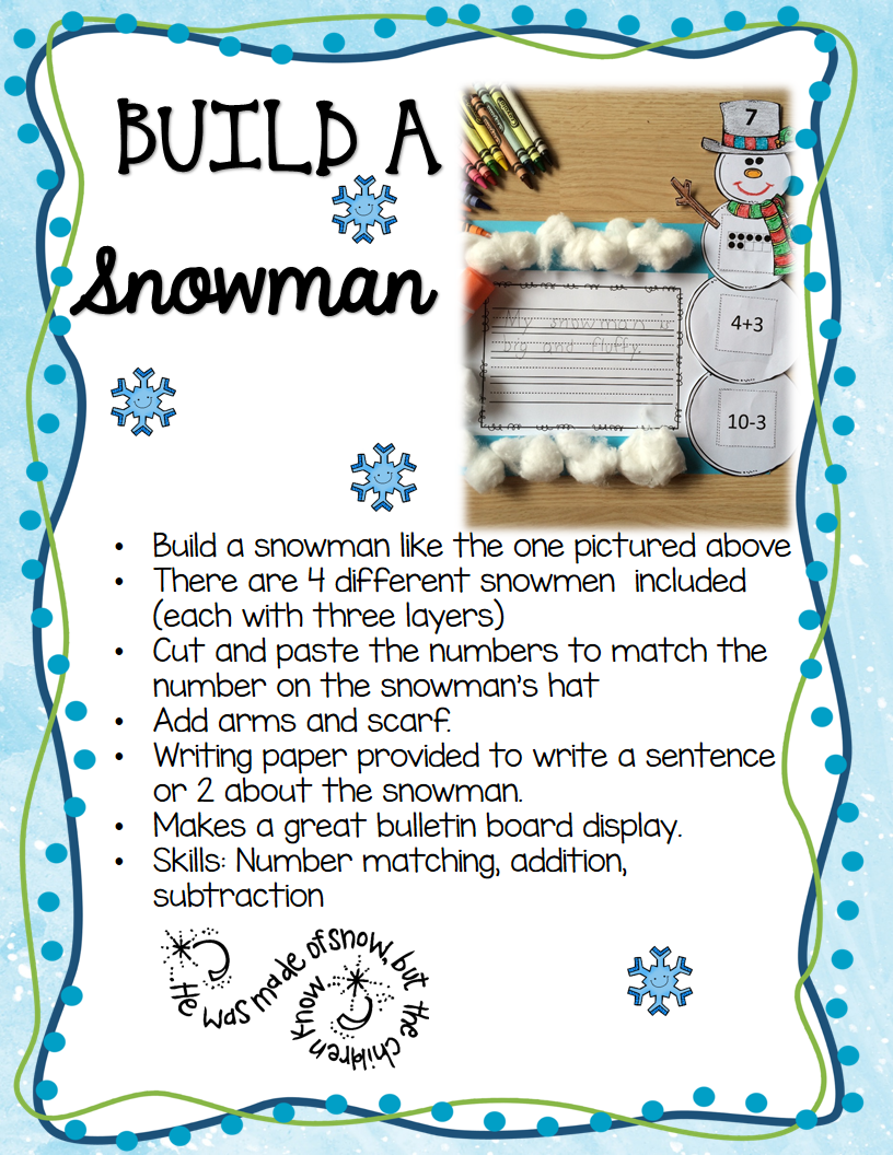 Winter Math Crafts - Loving Math