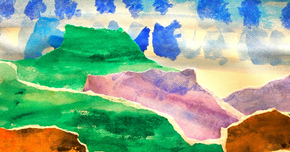 new city arts: second grade watercolor landscapes