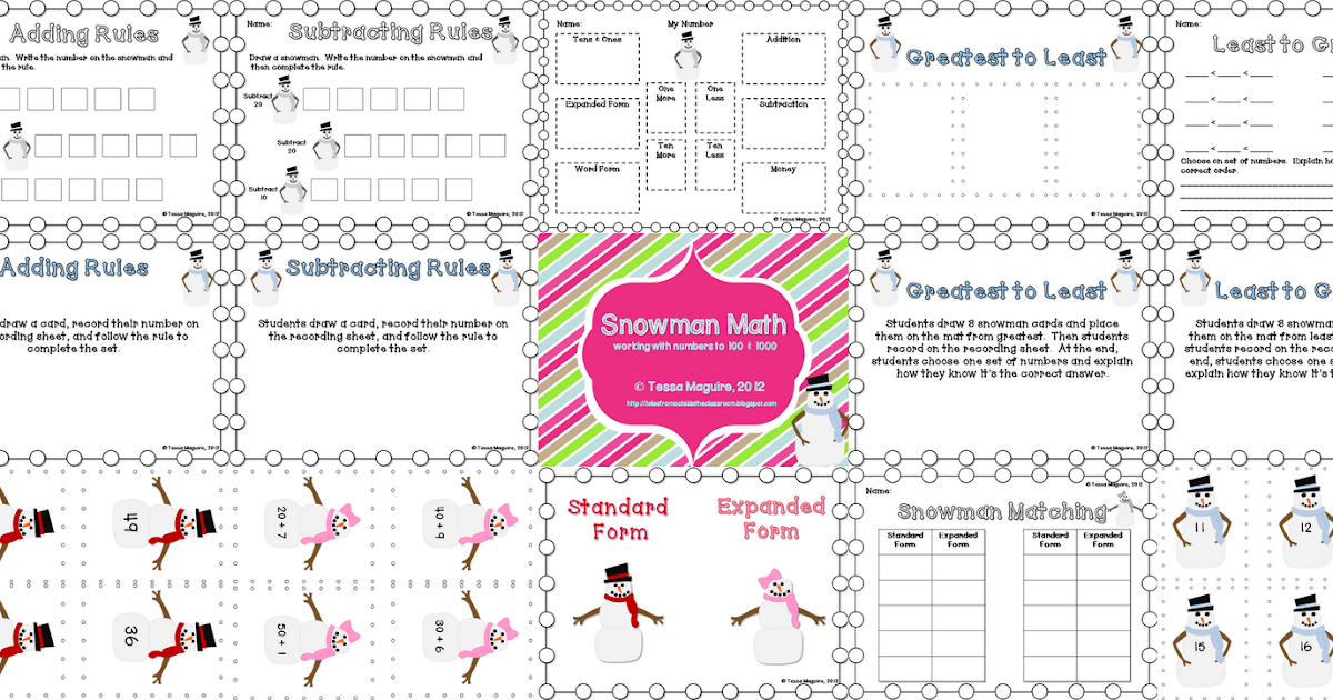Simply Centers: Snowman Math