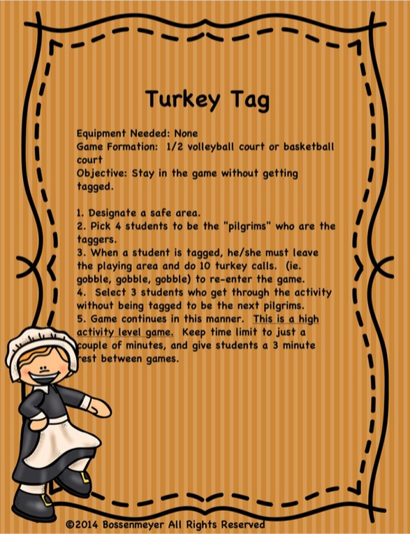 Thanksgiving PE and Classroom Party Games | Peaceful Playgrounds ...