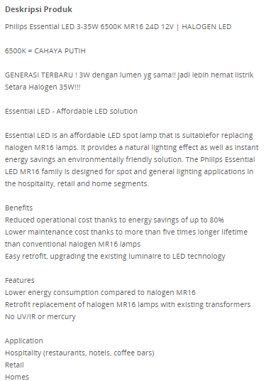 Philips - Essential LED 3-35W 6500K MR16 24D 12V | HALOGEN LED | DISTRIBUTOR RESMI LAMPU PHILIPS ...