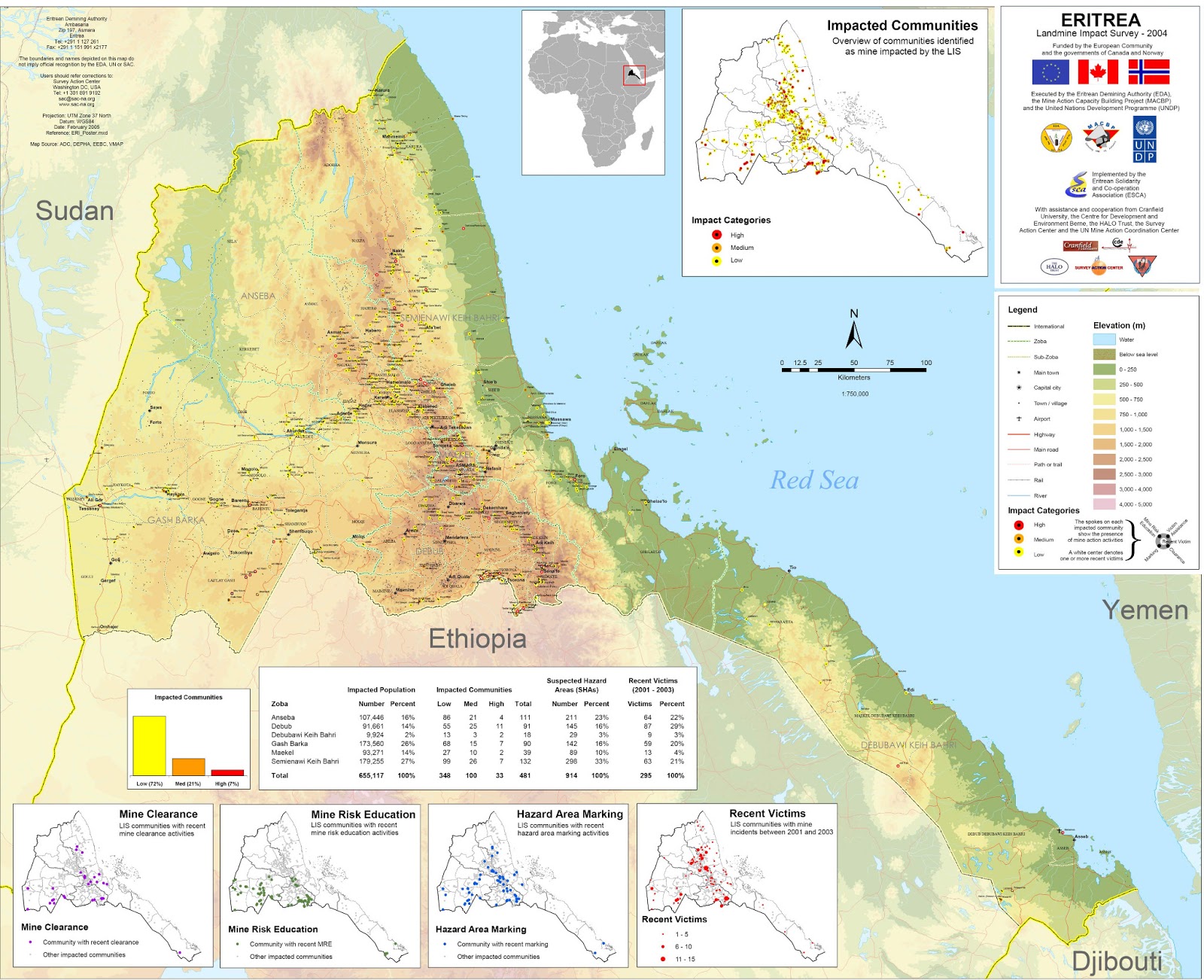 Mapas Geográficos da Eritreia - Geografia Total™