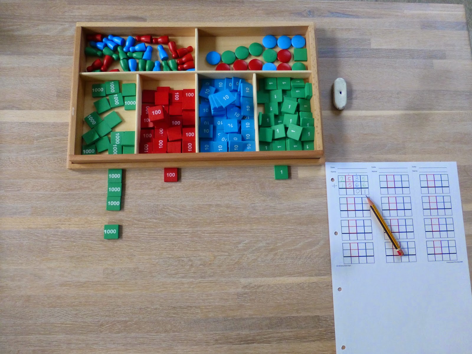 Family FECS: Montessori Activity: Stamp Game - Dynamic Addition