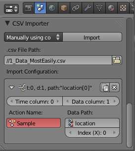 A Script to Import a CSV File and Create F-Curves (for Blender 2.5x or later) - Python Support ...