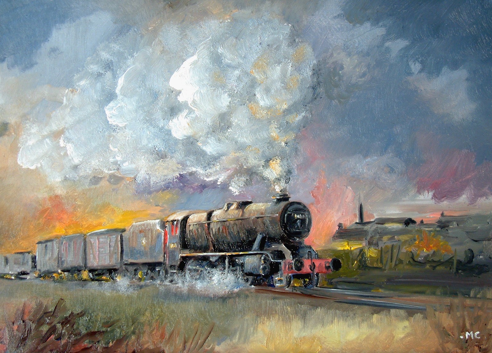 Carmarthen Artist: Last Steam Train Carmarthen Artist: Last Steam Train