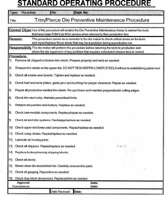 Electrical Maintenance Standard Operating Procedure at Mary Benally blog Electrical Maintenance Standard Operating Procedure at Mary Benally blog