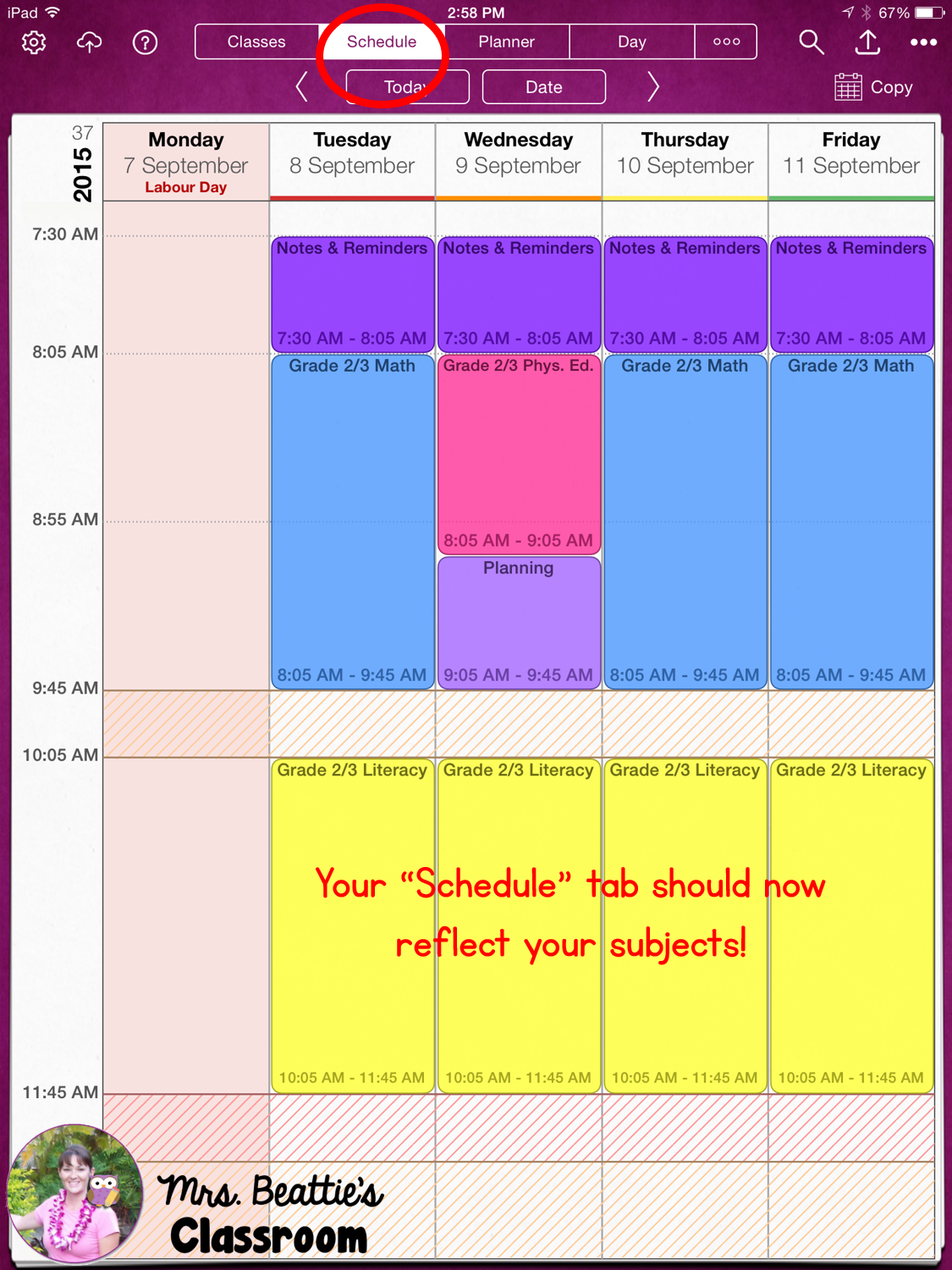 iDoceo Tips and Tricks - Setting Your Day Cycle and Planning | Mrs ...