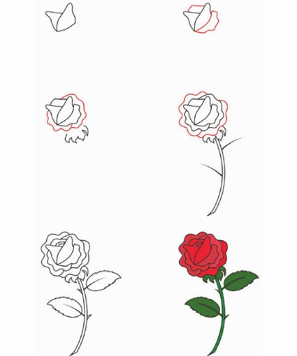 Learn to Draw a Rose - Printables for Children