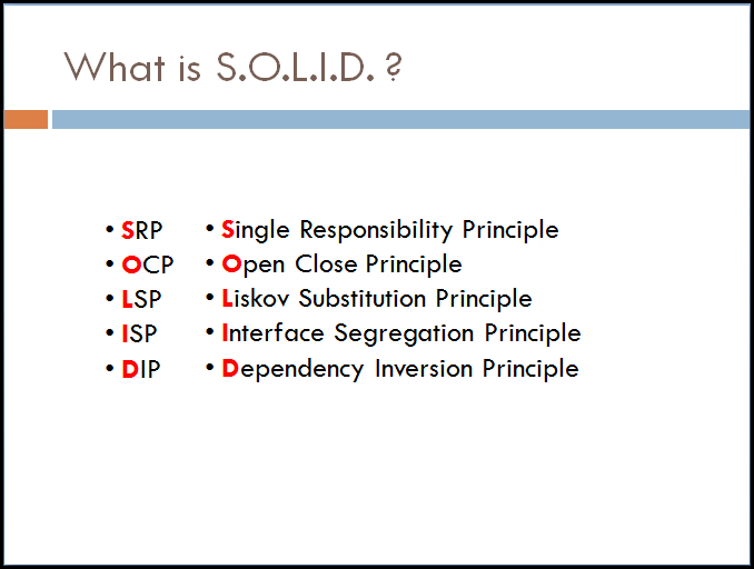 The Technologist In You!!: SOLID Principles - A Quick Introduction The Technologist In You!!: SOLID Principles - A Quick Introduction