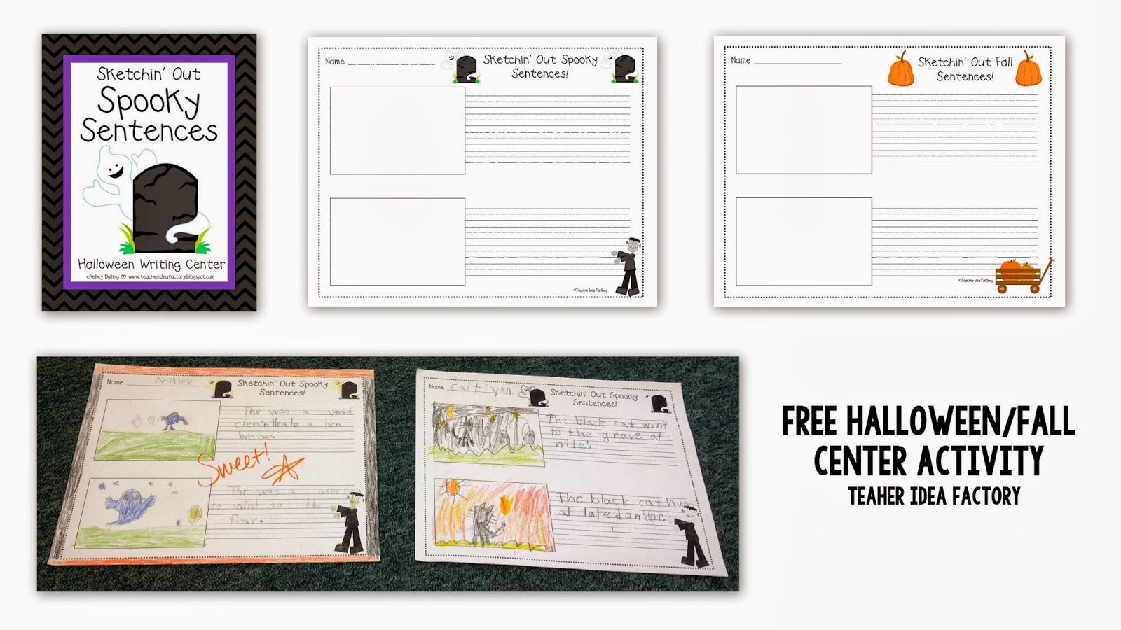 ADJECTIVE PUMPKINS + SPOOKY WRITING FREEBIE - Teacher Idea Factory