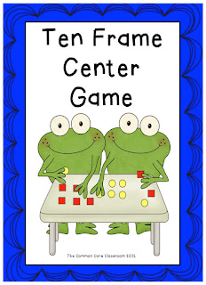 The Common Core Classroom: Ten Frame Game for Math Daily 5!
