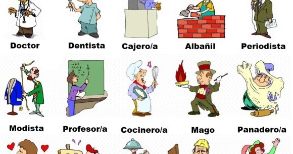 Colors in spanish: Occupations and professions in Spanish