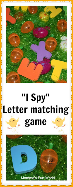 Alphabet matching sensory bin game - Recycling Center