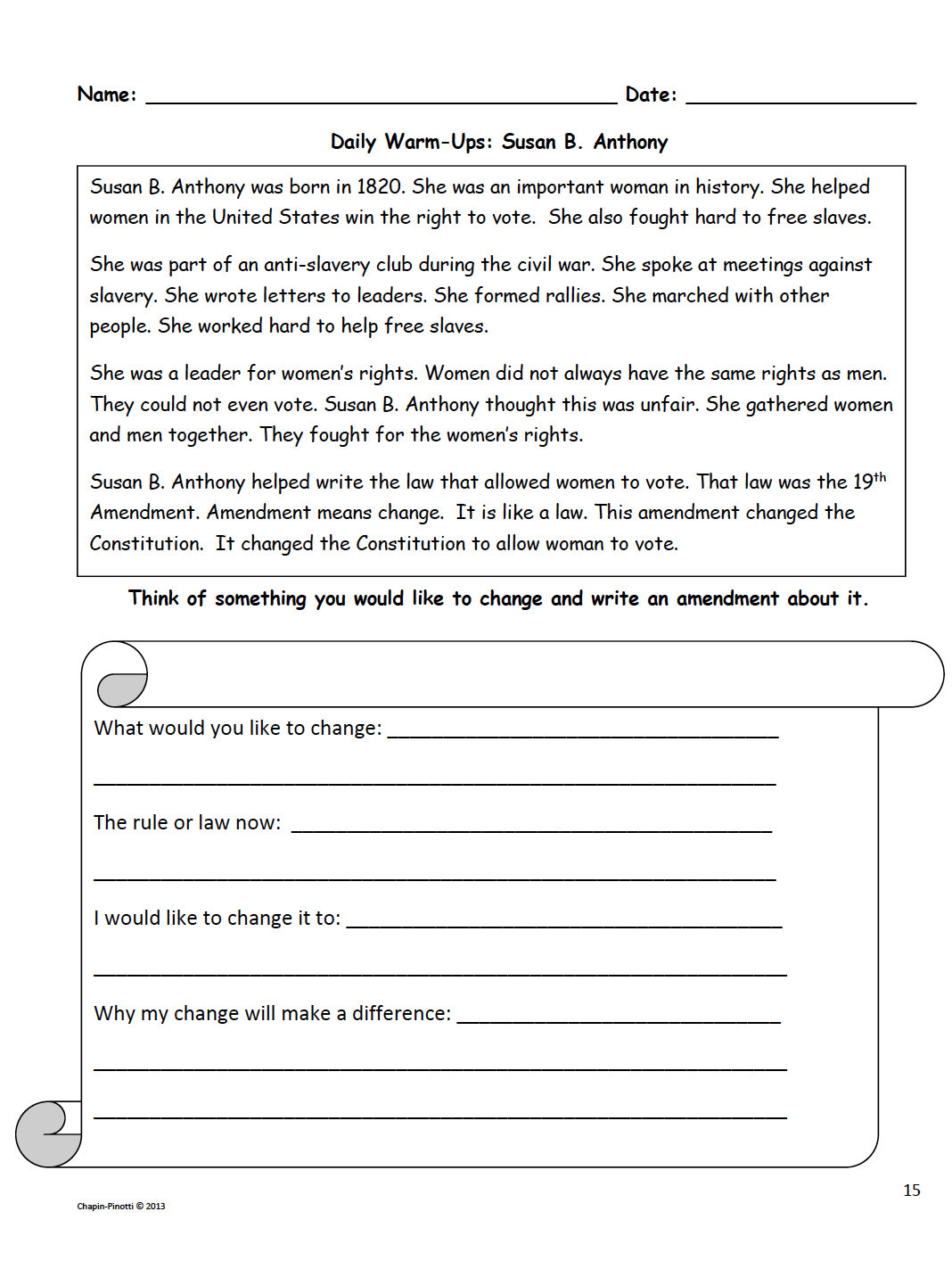 The Best of Teacher Entrepreneurs: Daily Reading and Writing Warm Ups ...