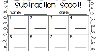 Once Upon a Learning Adventure: Math Facts Practice: "Scoot" (Freebie ...