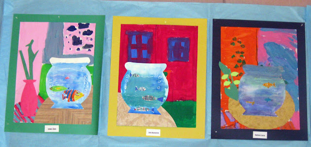 smARTcookie: Matisse motivated mixed media fishbowls