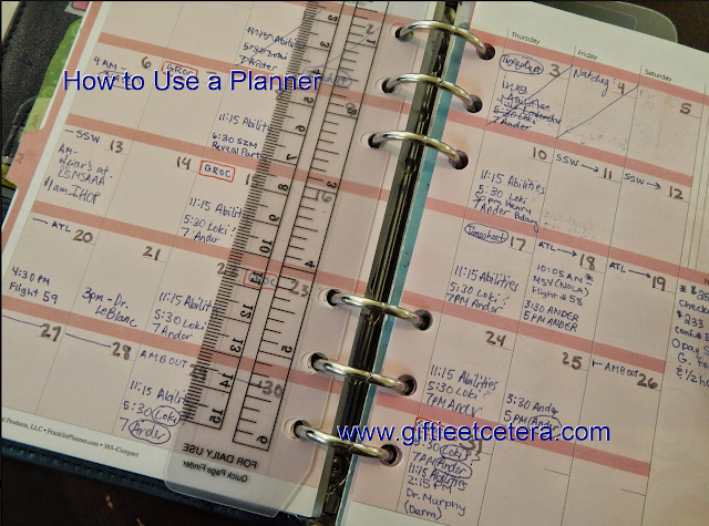 Planner Basics: How To Use A Planner 101 | Giftie Etcetera: Planner Basics: How To Use A Planner 101