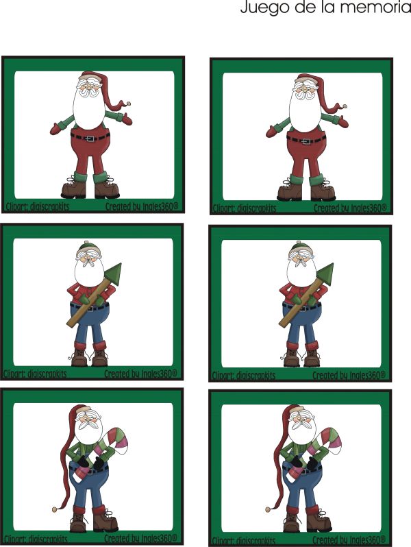 Santas' workshop in Spanish - Classroom Freebies