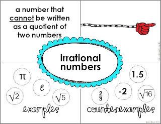 Irrational Numbers Chart | Teaching Mathematics, Irrational Numbers