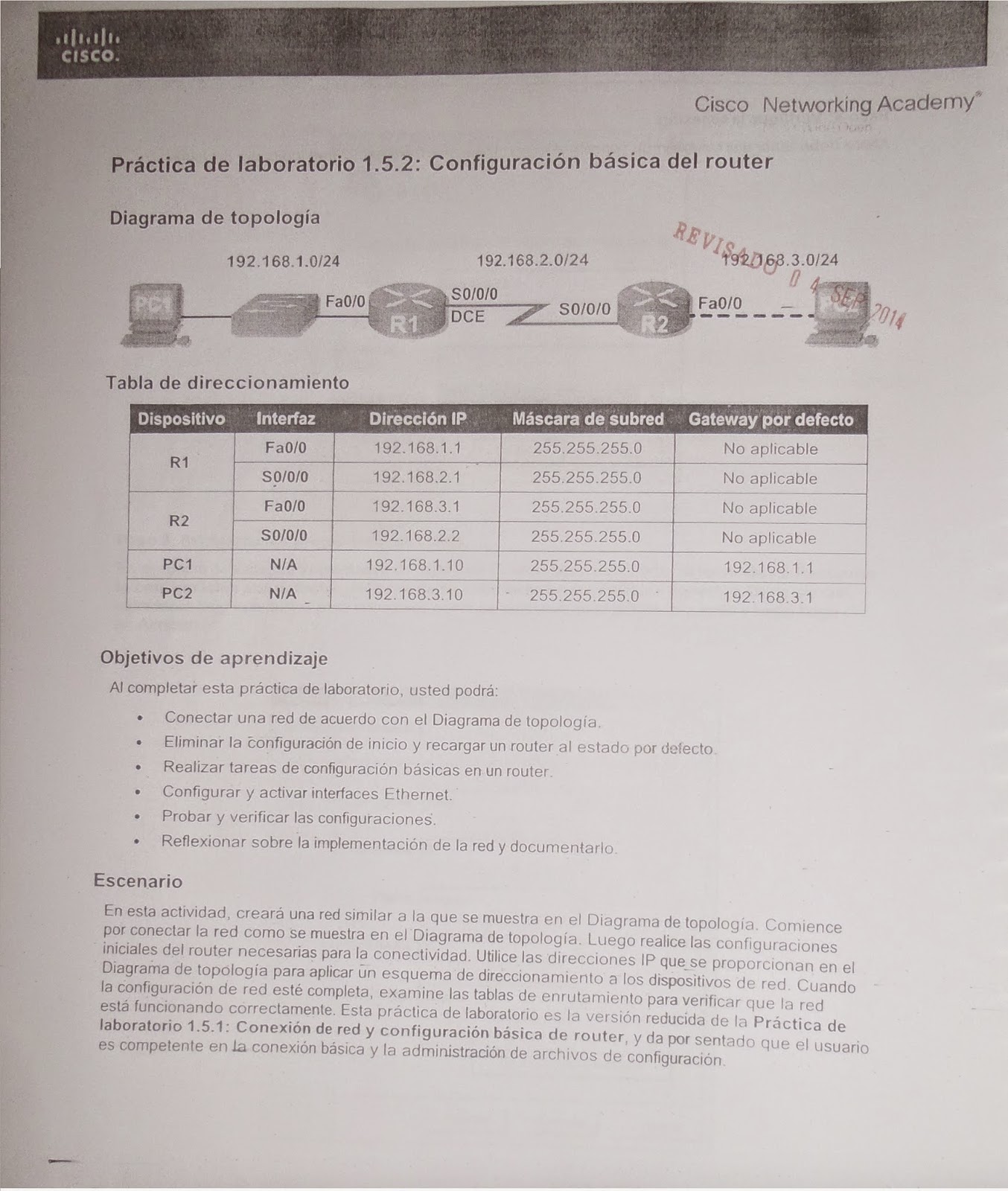 Conmutación y Enrutamiento de Redes de Datos : Practica 1.5.2