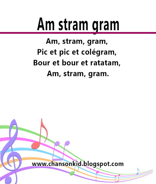 Am stram gram Chanson pour enfants