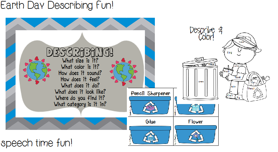 Earth Day Describing Fun! - Speech Time Fun: Speech and Language Activities