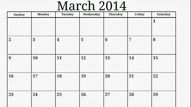Blank March 2014 Calendar Printable , Printable Calendar 2014, Blank ... Blank March 2014 Calendar Printable , Printable Calendar 2014, Blank ...