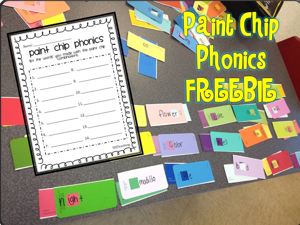 Paint Chip Phonics FREEBIE - SSSTeaching